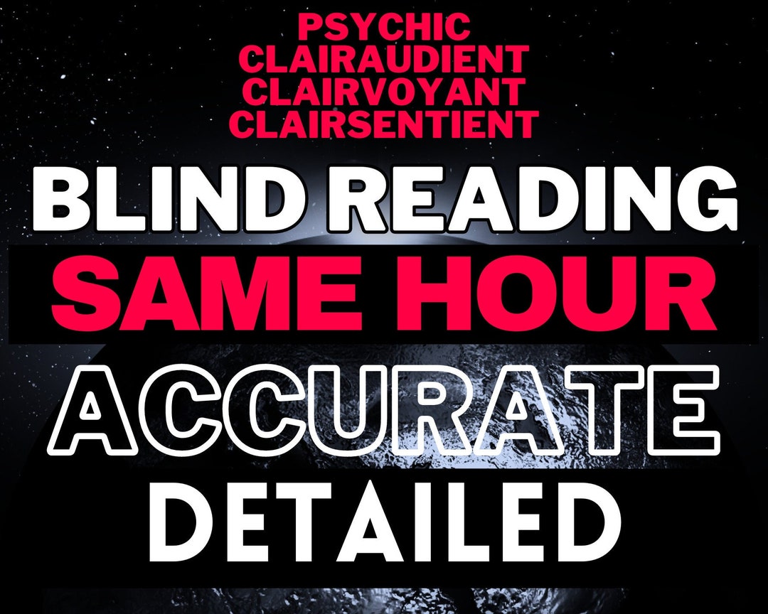 Same Hour DETAILED ACCURATE Psychic Readings Blind - Etsy