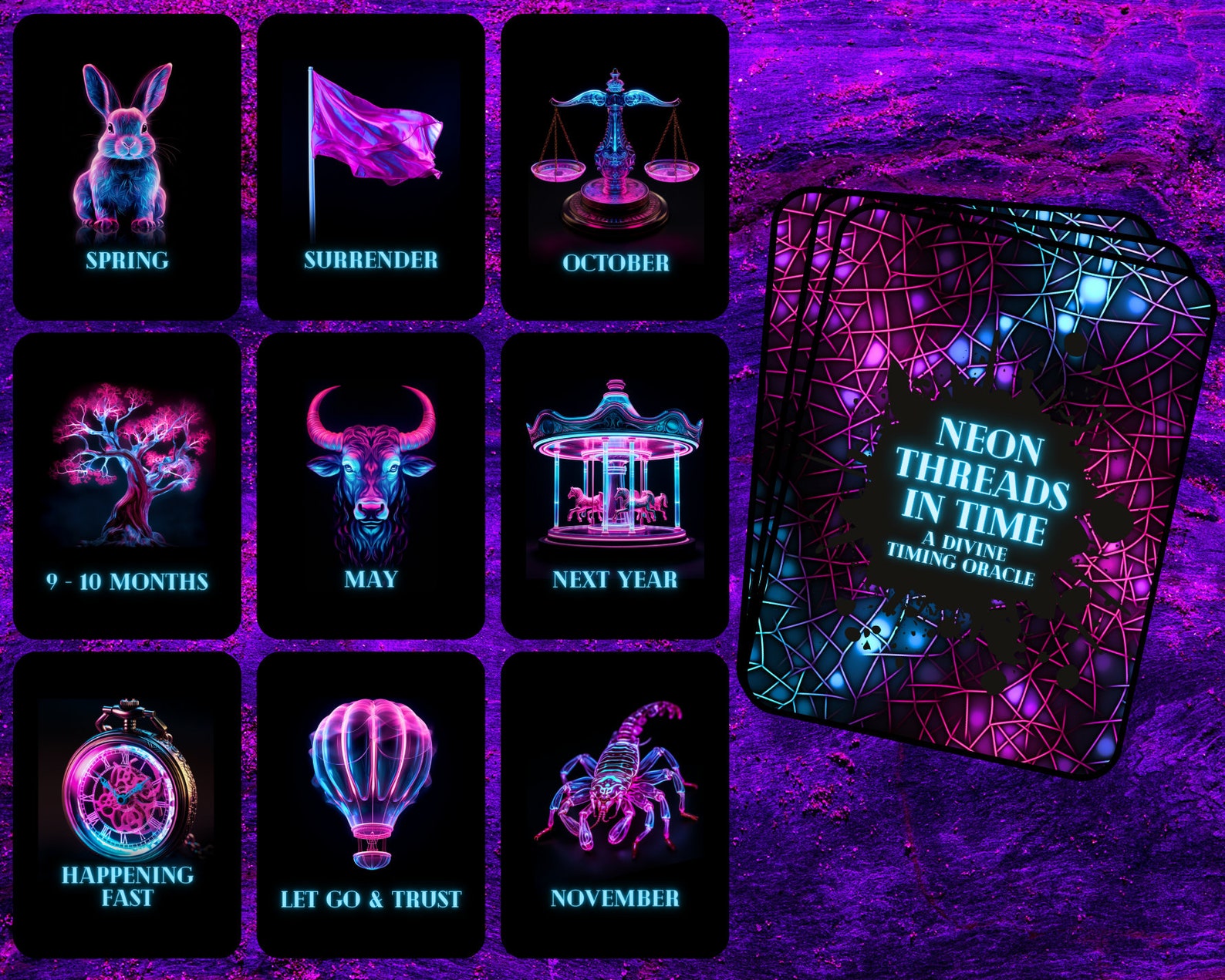 Divine Timing Deck, Beginner Oracle Deck, Tarot Oracle Card Deck ...