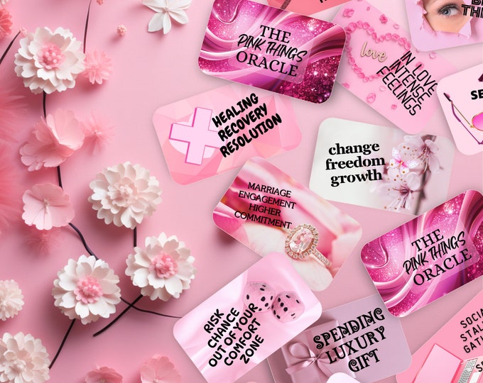 Pink Oracle Cards Unique Oracle Deck Feminine Oracle Tarot Cards Deck ...