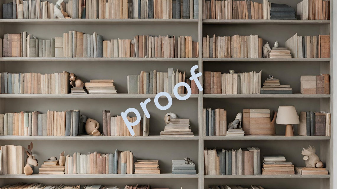 Virtual Zoom Background Bookshelf - Etsy