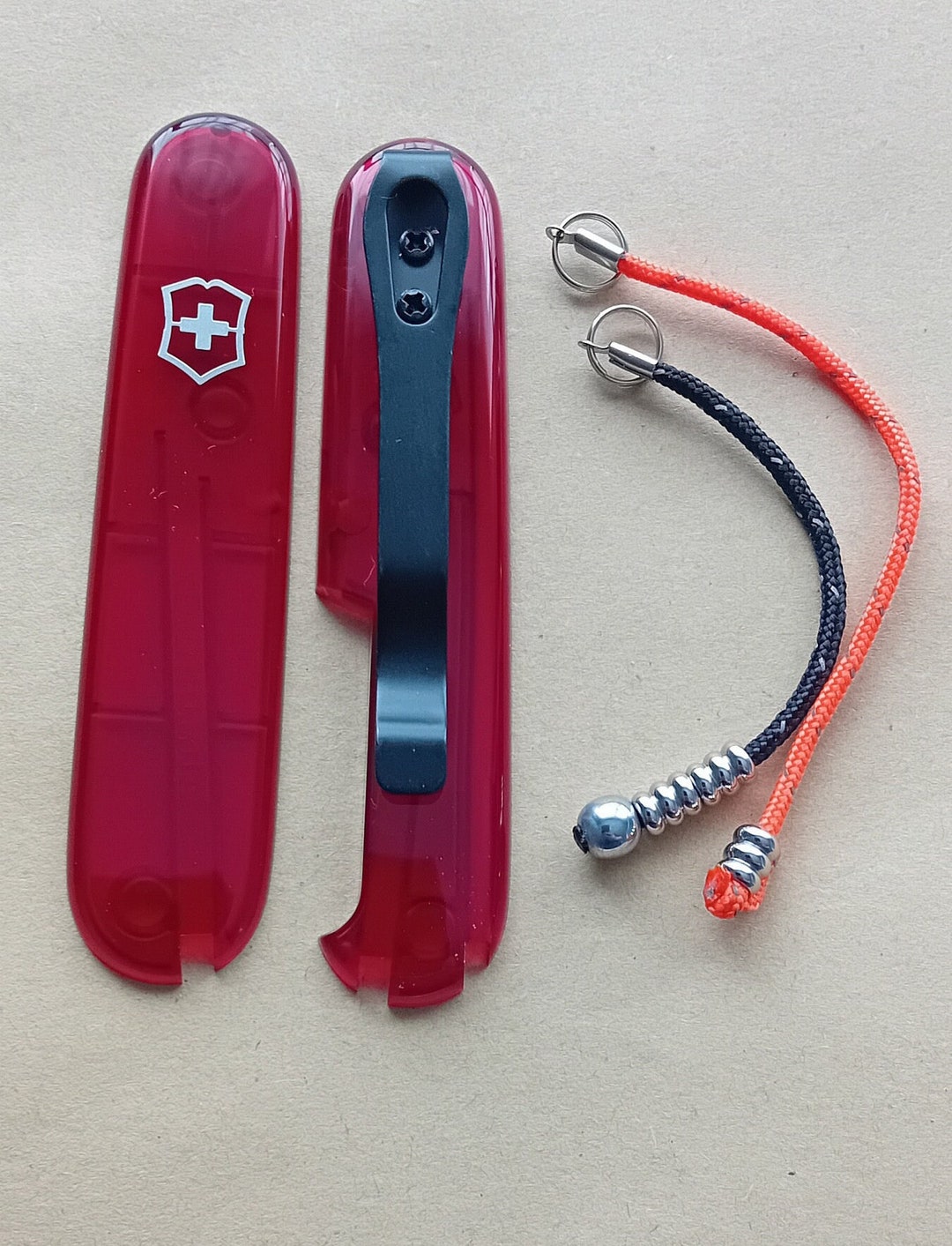 Custom Modified Victorinox Plus 91mm Red Jelly Scales With New Clip ...
