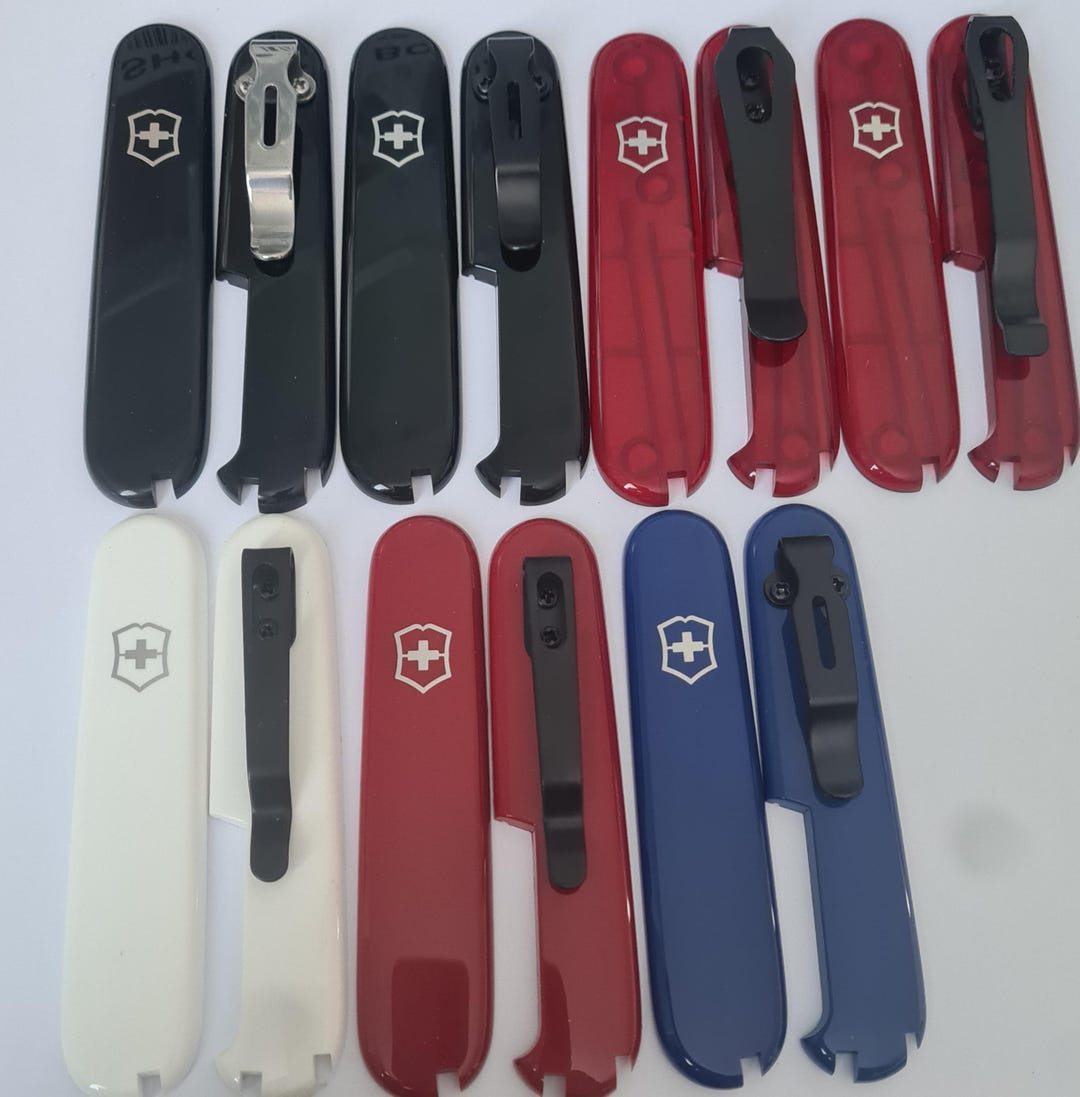 Custom Modified 91mm Victorinox Scales With Clip.. Various Colours ...