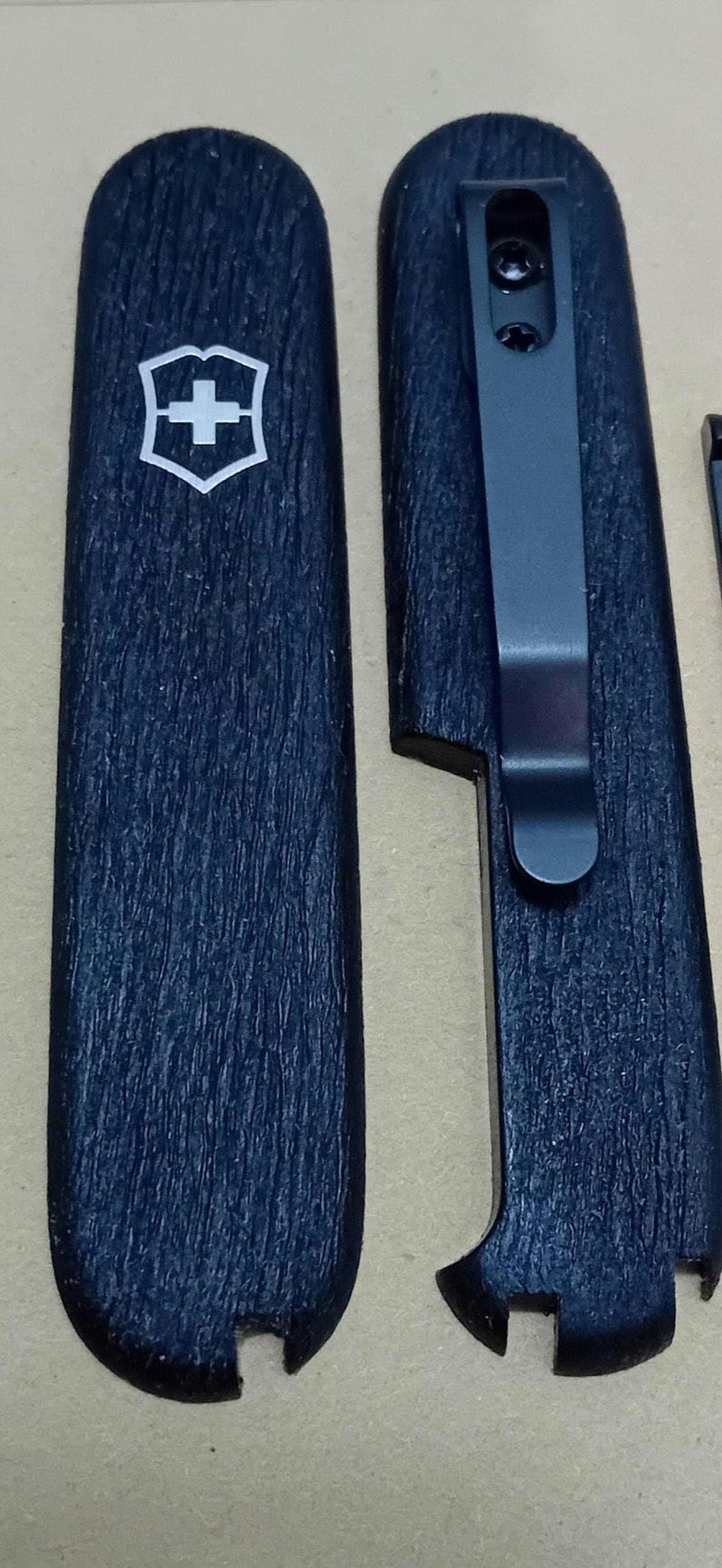Custom Modified Deep Grain Effect Victorinox Sak 91mm Plus Scales ...