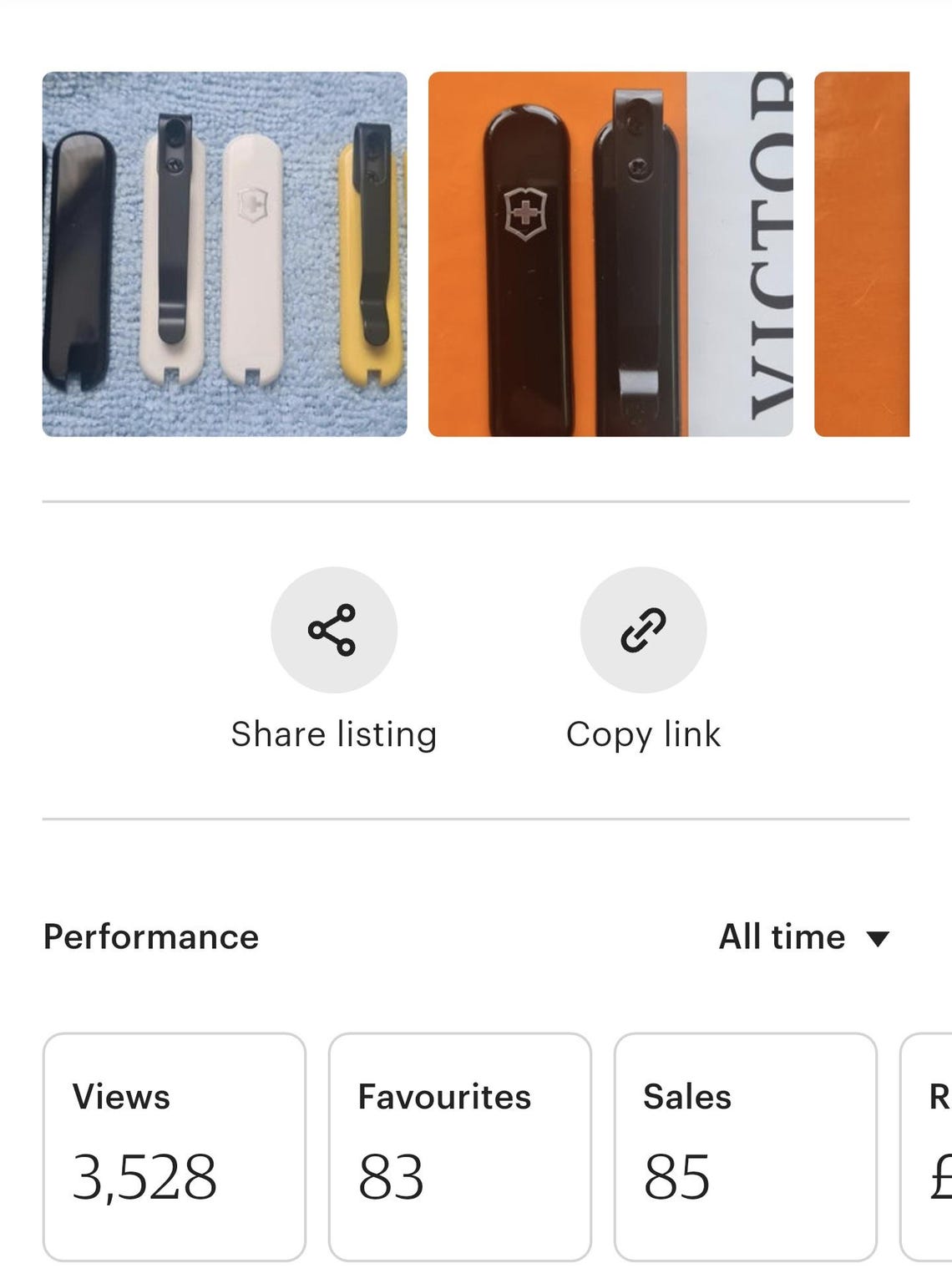 Custom Modified (SAK) Victorinox (genuine)58mm Scales With Clip ...