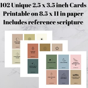 Minimalist Biblical Affirmation Cards | Scripture Cards Empowering ...
