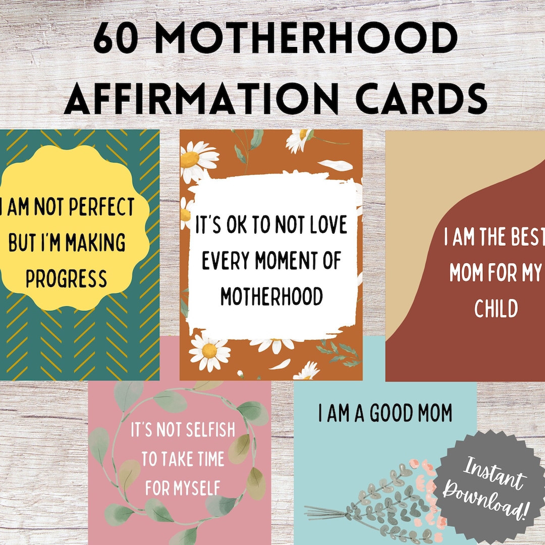 Motherhood Affirmation Cards Mindfulness Gift Deck New Expecting Moms ...