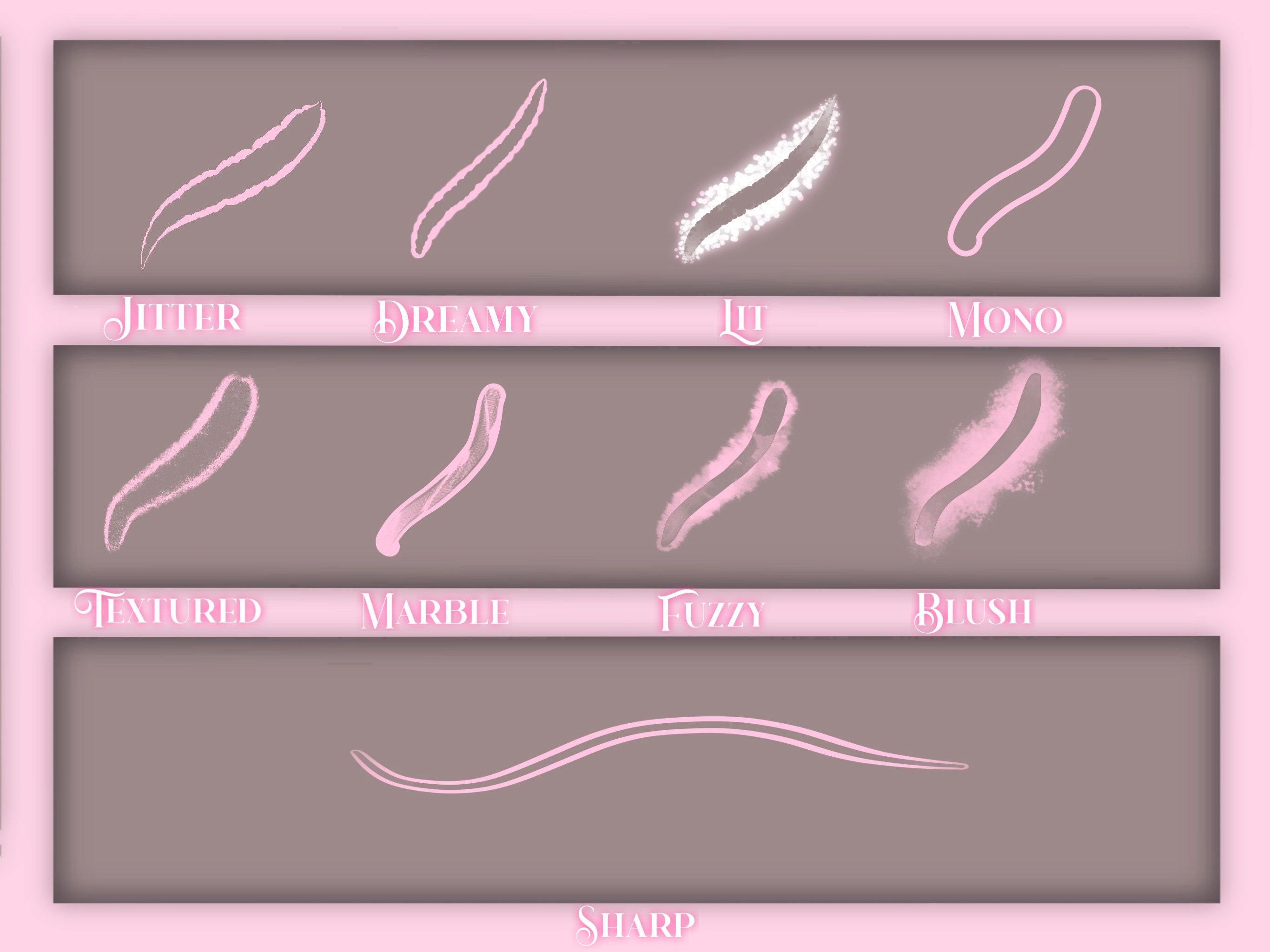 Procreate Outline Brush Pack - Etsy