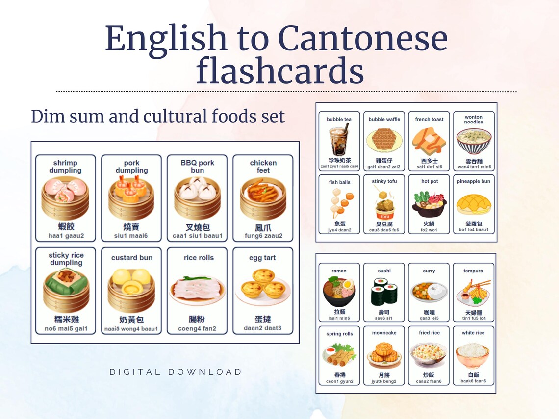 Learn Cantonese Dim Sum and Cultural Foods | English to Cantonese ...