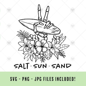 Sun Salt Sand SVG, Beach Svg, Summer Svg, Summer Vibes Svg, Sublimation ...