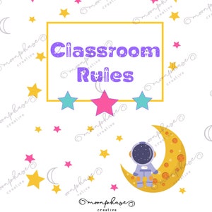 Classroom Decor: Astro-kids Space-themed Printable Classroom Rules .PDF ...