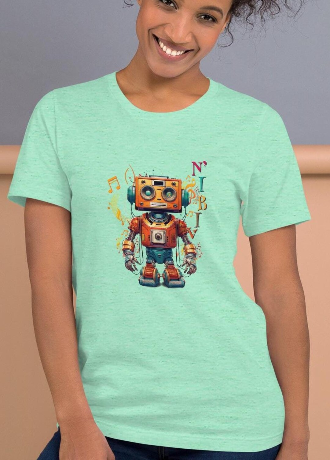Vibin' Robot - Cheeky, Fun and Adorable, Unisex T-shirt - Etsy