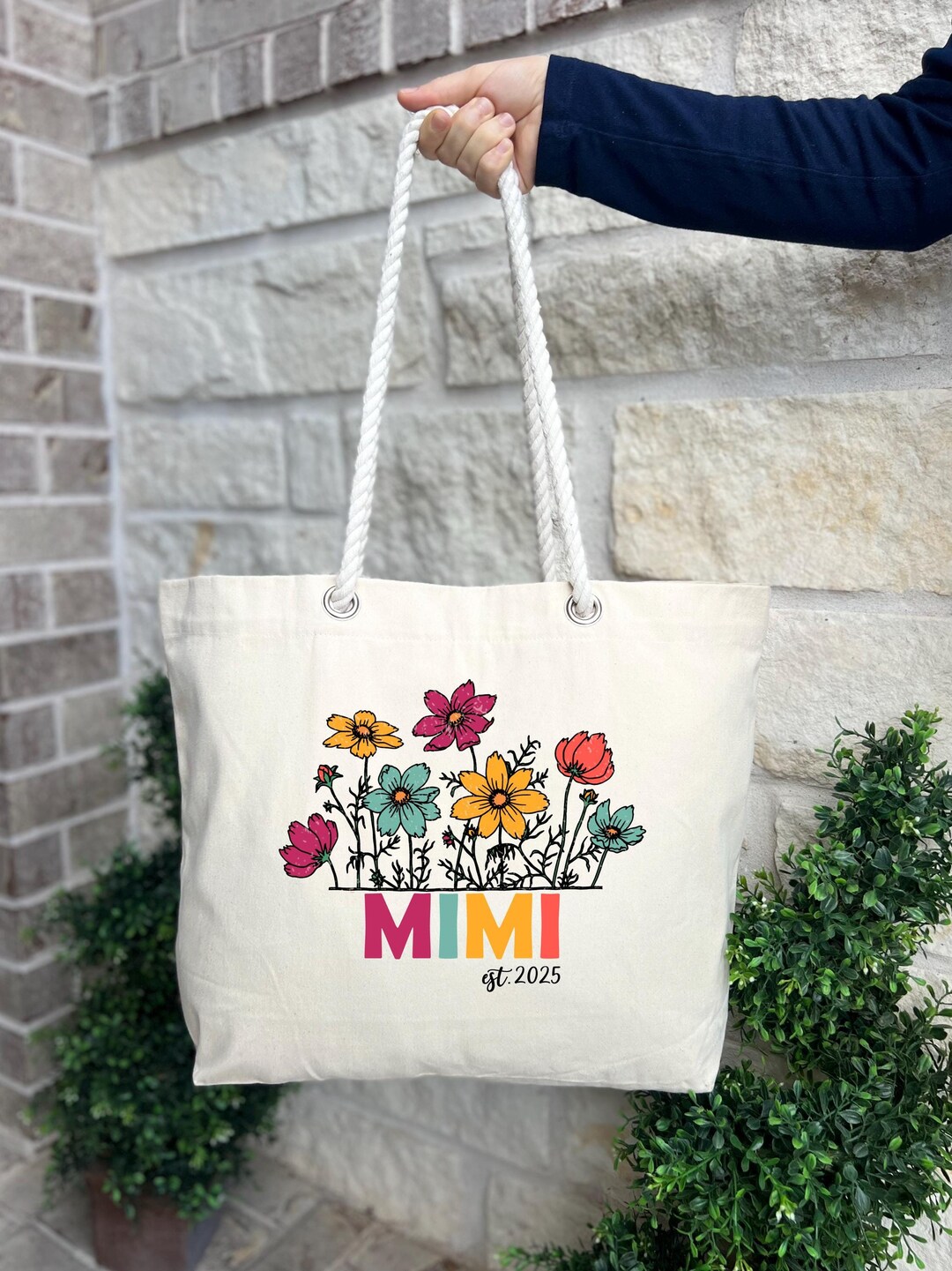 Personalized Mimi Tote Bag, Grandma Tote Bag, Grandmother Gift, Gift ...