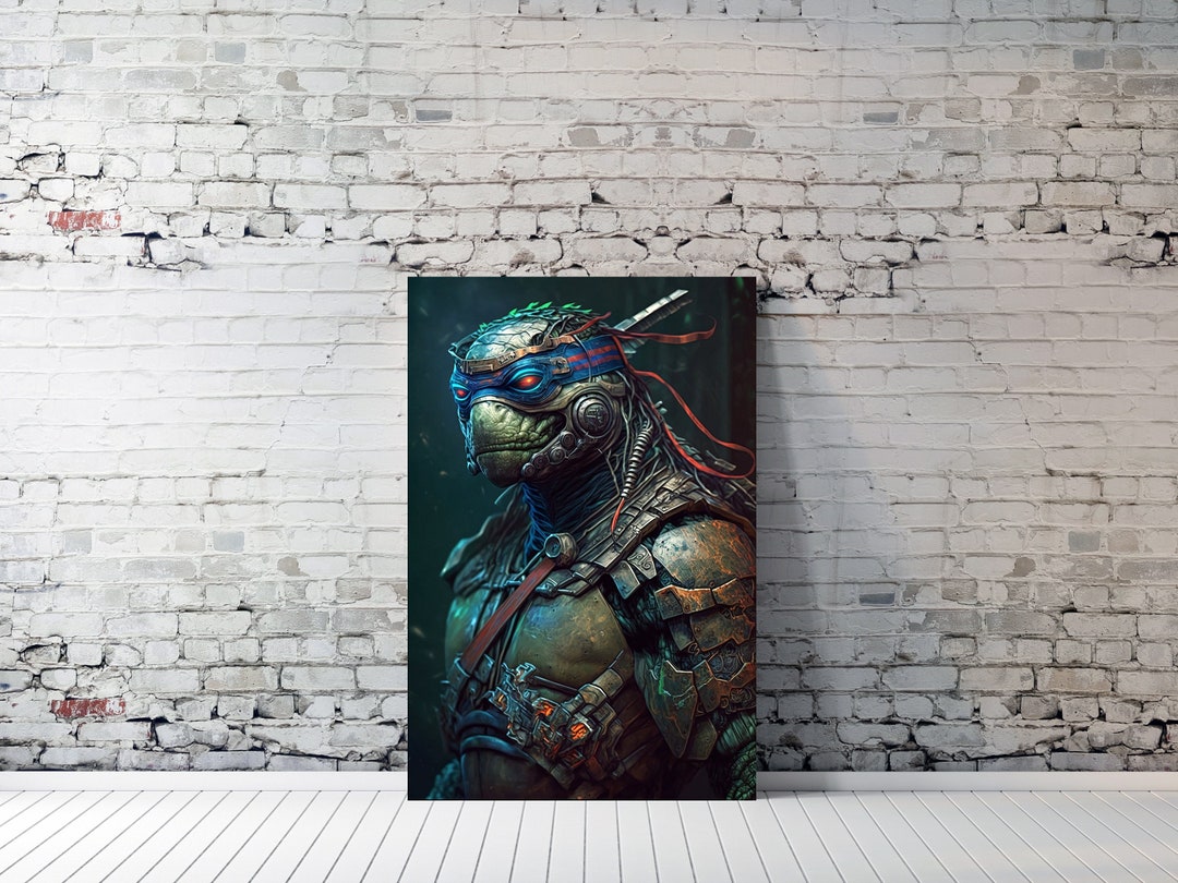 Cyberpunk Mutant Turtle Leonardo High Resolution Printable Poster 300 ...
