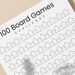 PDF - "100 Board Games Challenge" Printable Coloring Poster Meeple ...