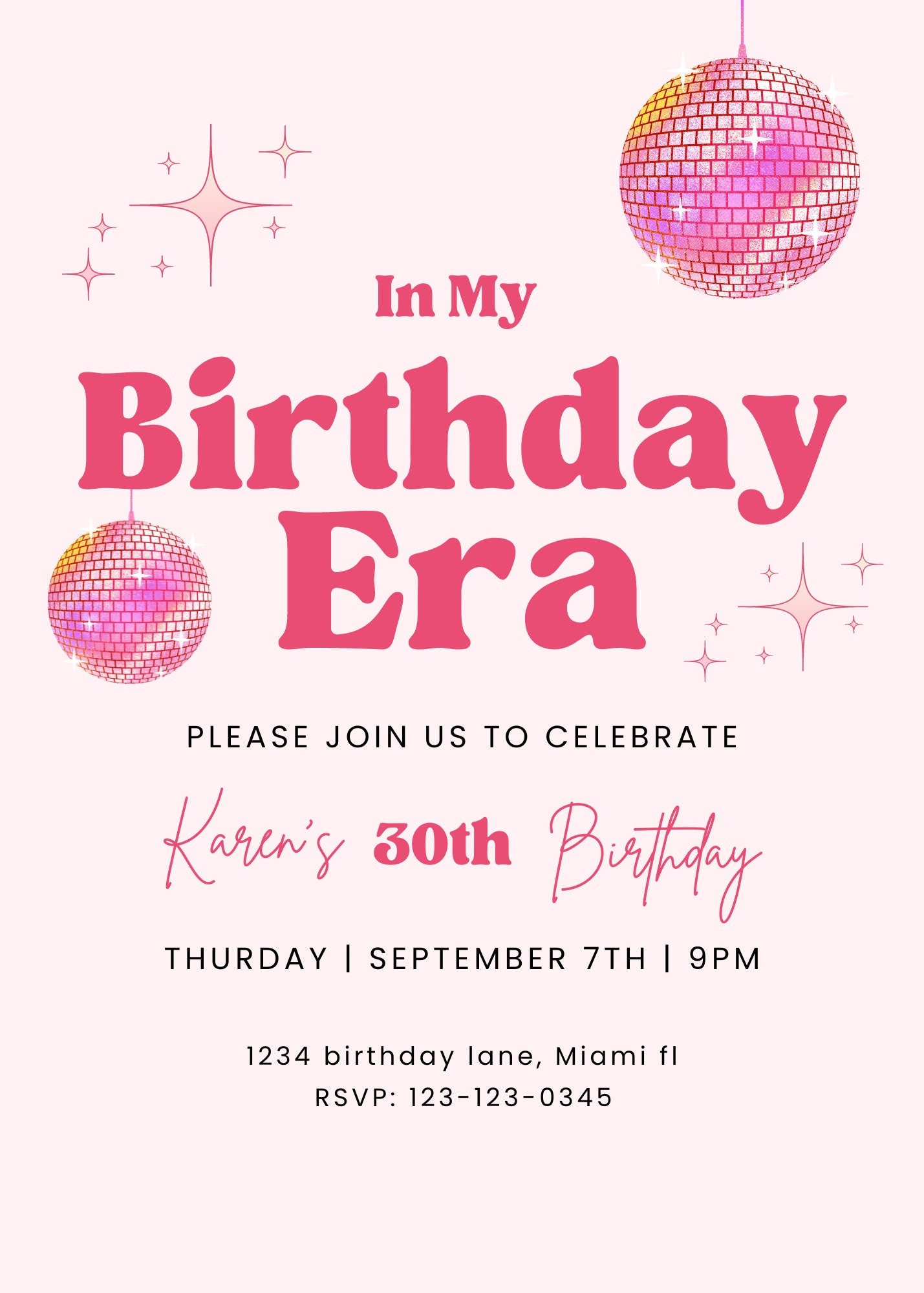In My Birthday Era Digital Invitation, Eras Tour Birthday, Eras Tour ...