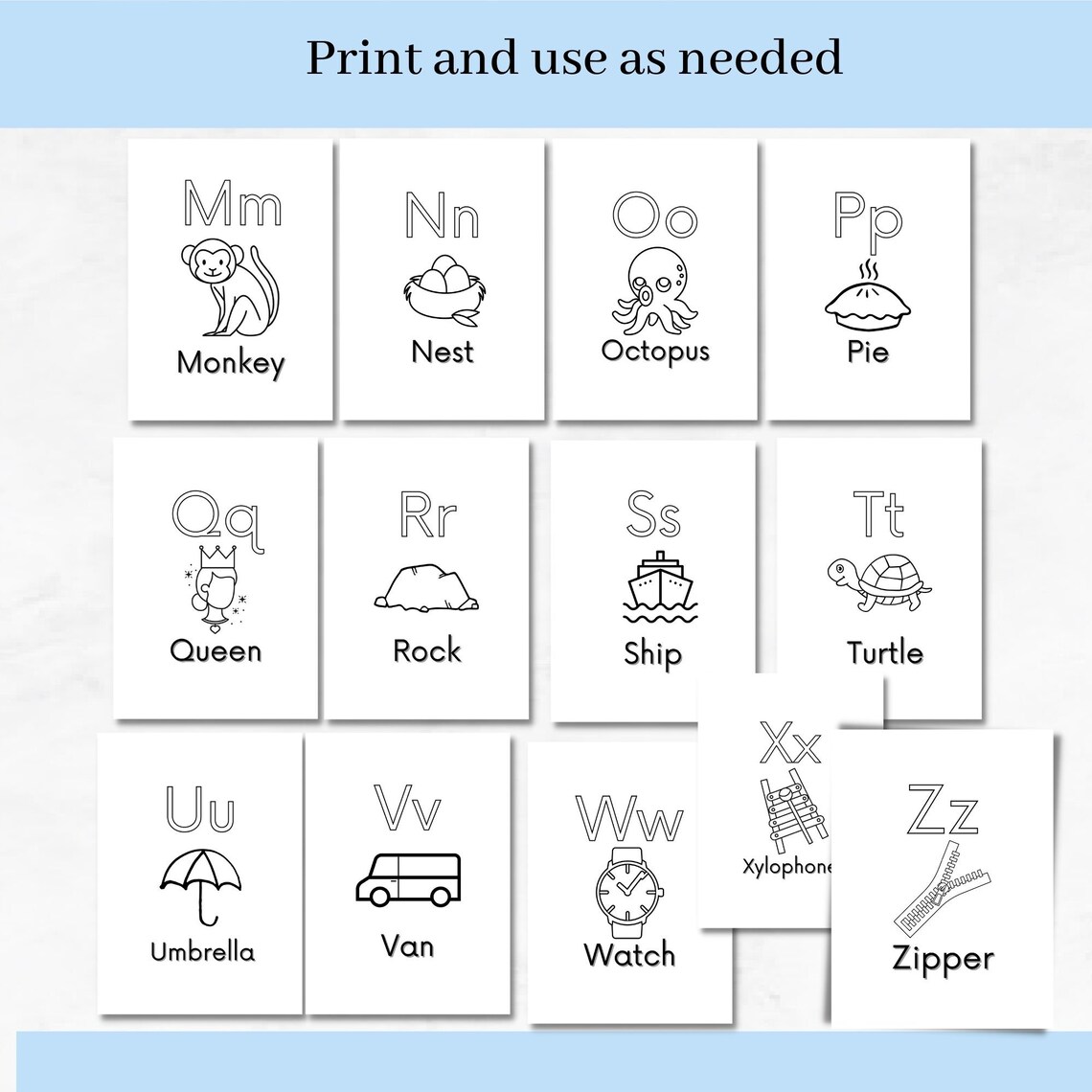 Simple Alphabets Worksheet, Alphabets Flashcards, Alphabets Color ...