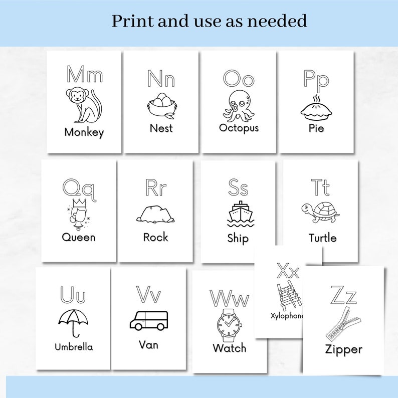 Simple Alphabets Worksheet, Alphabets Flashcards, Alphabets Color ...