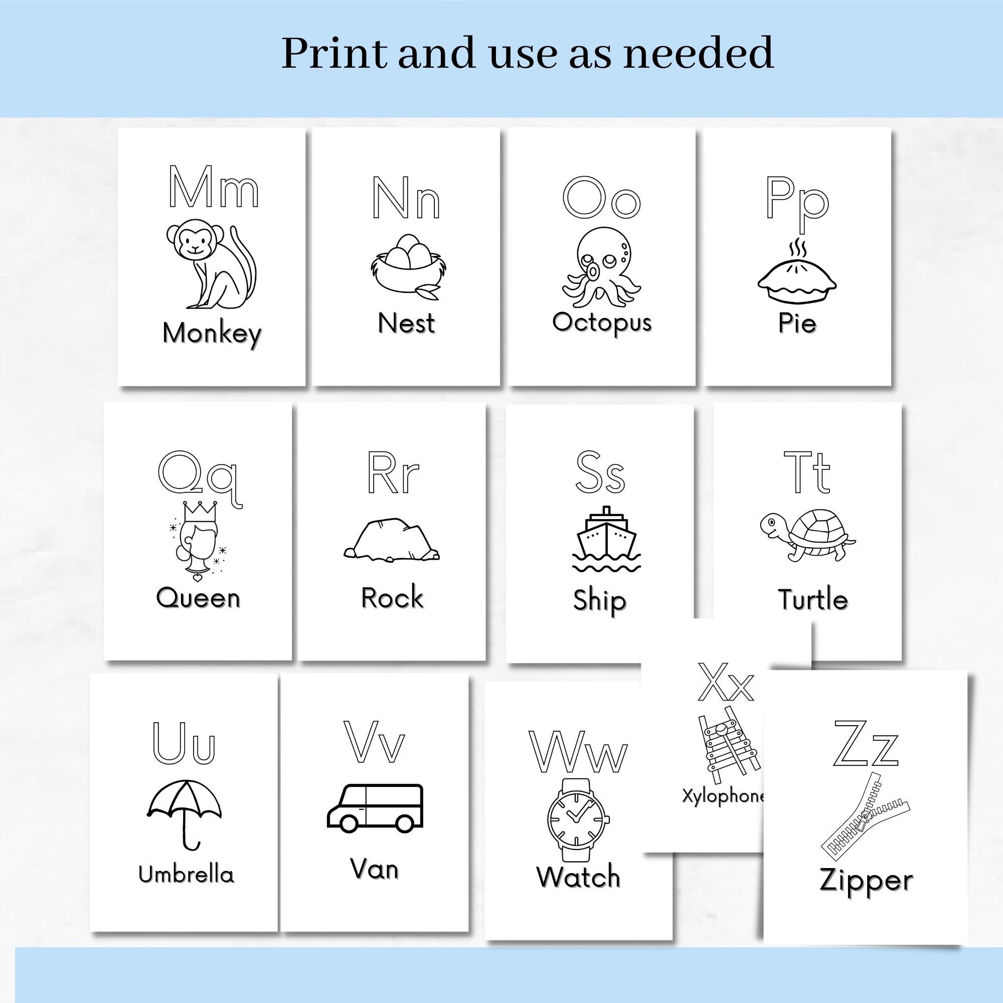Simple Alphabets Worksheet, Alphabets Flashcards, Alphabets Color ...