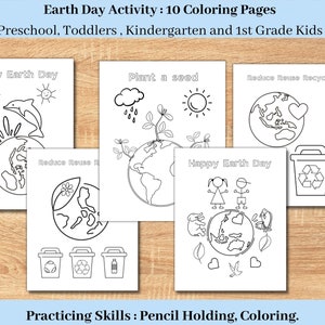Earth Day Coloring Pages, Earth Day Activity for Toddler Preschool ...