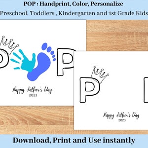 Mother's and Father's Day Handprints Art Bundle, Child's Handprint Card ...