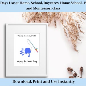 Father's Day Handprint Art Craft, Toddler Preschool Craft, Father's Day ...