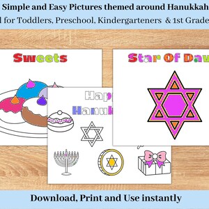 Hanukkah Coloring Pages for Kids, Jewish Festival of Lights (digital ...