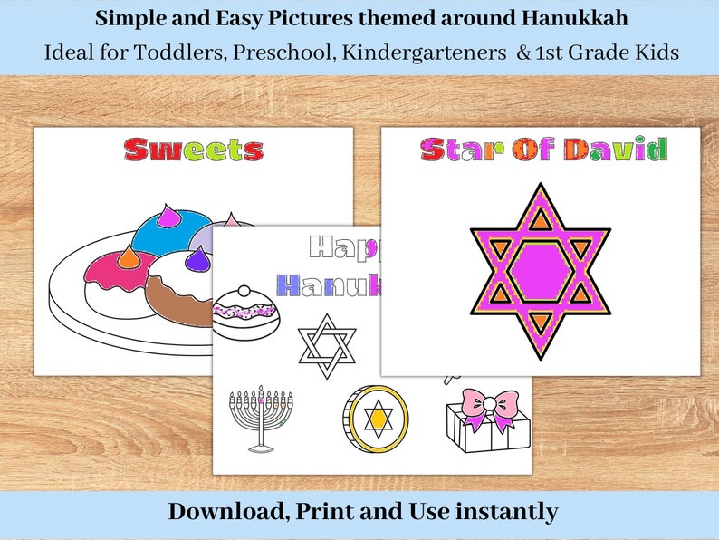 Hanukkah Coloring Pages, Hanukkah Coloring Pages for Kids, Jewish ...