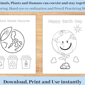 Earth Day Coloring Pages, Earth Day Activity for Toddler Preschool ...