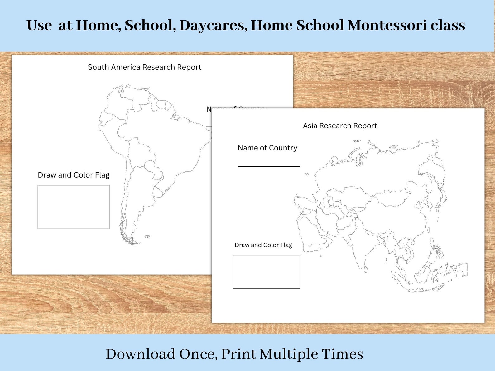 Continents of the World, Geography Lesson, 7 Continents Coloring Page ...