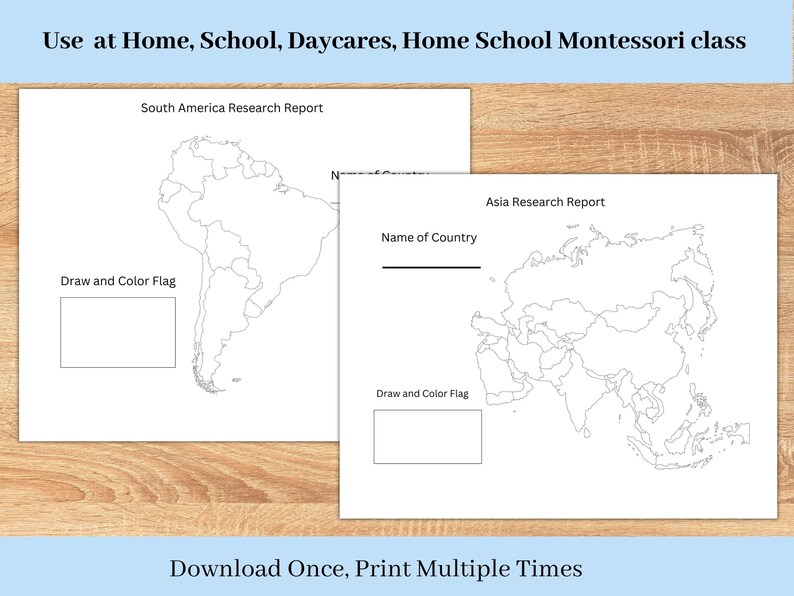 Continents of the World, Geography Lesson, 7 Continents Coloring Page ...