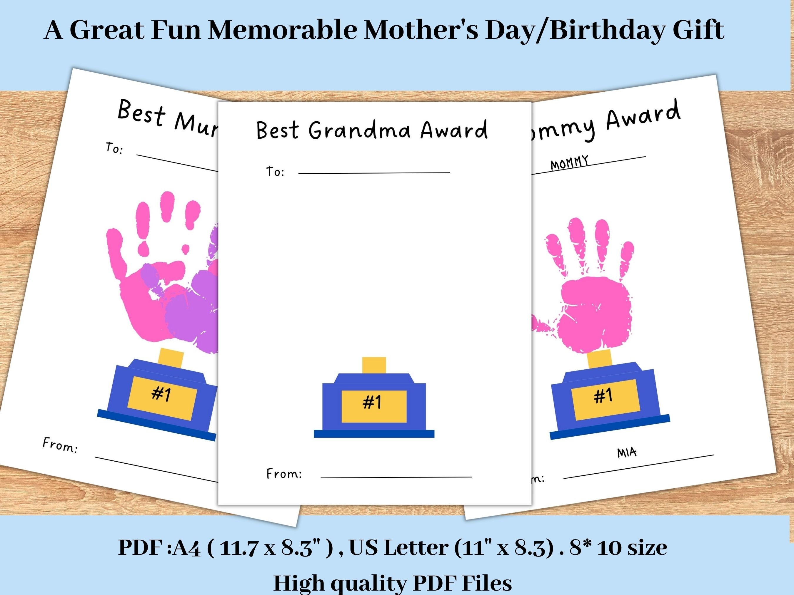 Mother's Day Handprint Art, Gift From Kids (digital Download) - Etsy