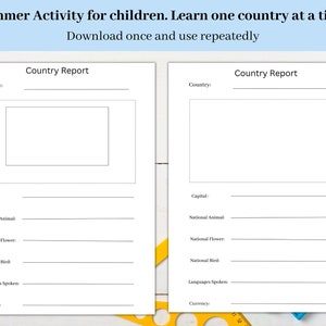 Country Research Report, Geography Worksheet (digital Download) - Etsy