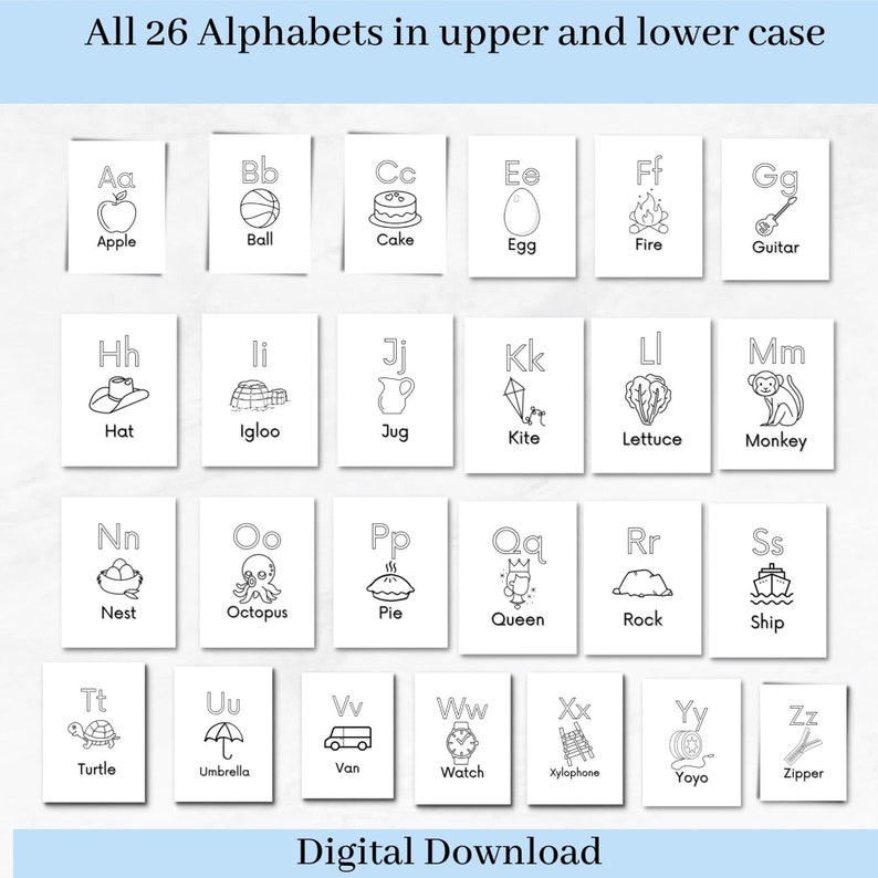 Simple Alphabets Worksheet, Alphabets Flashcards, Alphabets Color ...