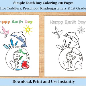 Earth Day Coloring Pages, Earth Day Activity for Toddler Preschool ...