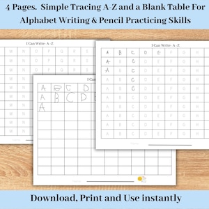 Printable Alphabets A- Z, A-Z Tracing Worksheets for Preschool ...