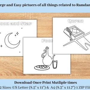 Islamic Coloring Pages, Easy Kids Coloring Printable, Ramdan Kareem ...