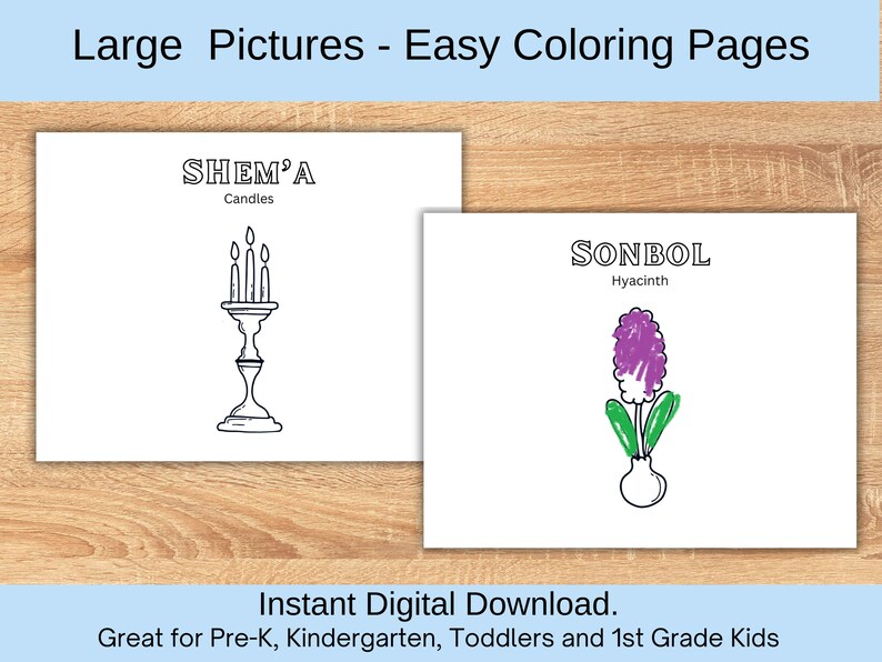 Nowruz Large Coloring Pages, Haft-sin Activity Page, Iranian New Year ...