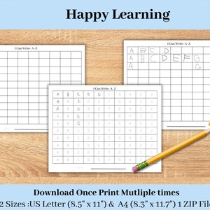 Printable Alphabets A- Z, A-Z Tracing Worksheets for Preschool ...