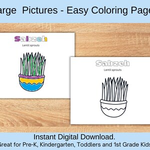 Haft-sin Coloring Pages, Nowruz Coloring Pages, Iranian New Year ...
