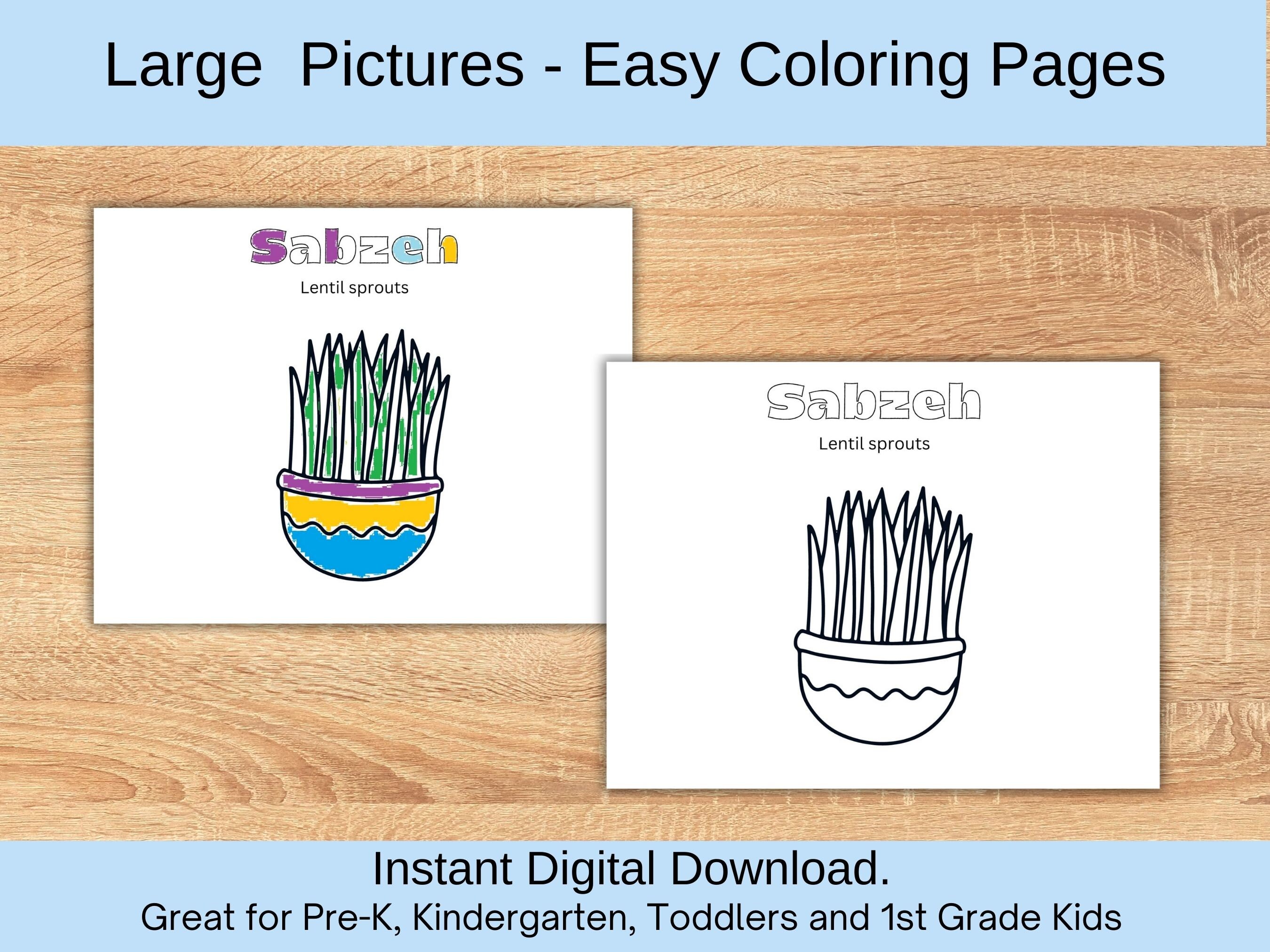 Haft-sin Coloring Pages, Nowruz Coloring Pages, Iranian New Year ...