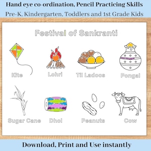 Sankranti Coloring Pages, Pongal Coloring Pages, Festival of Sankranti ...