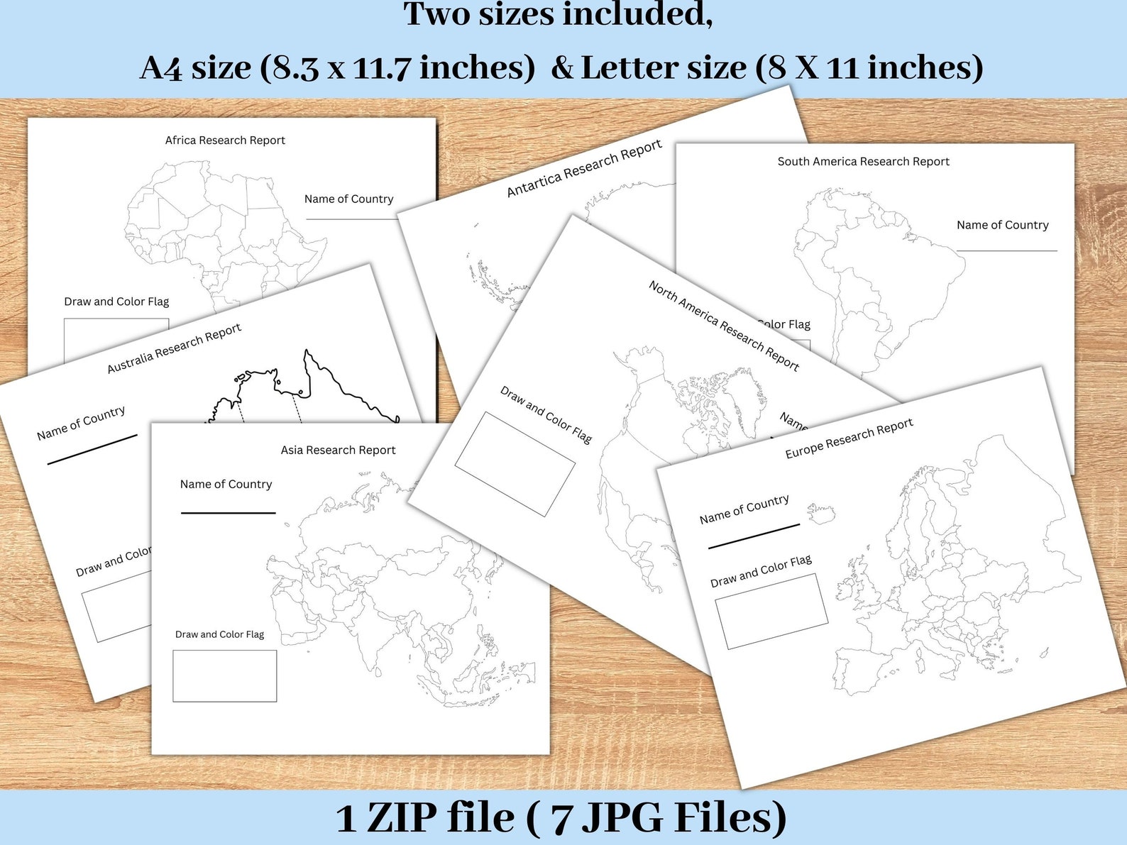 Continents of the World, Geography Lesson, 7 Continents Coloring Page ...