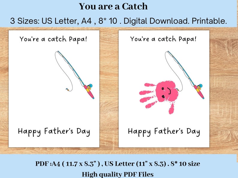 Father's Day Handprint Art Craft, Toddler Preschool Craft, Father's Day ...