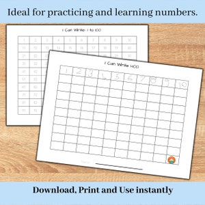 Printable Numbers 1-50, 1-100 Tracing Worksheets for Preschool ...
