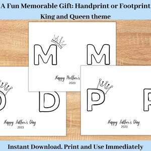 Mother's and Father's Day Handprints Art Bundle, Child's Handprint Card ...