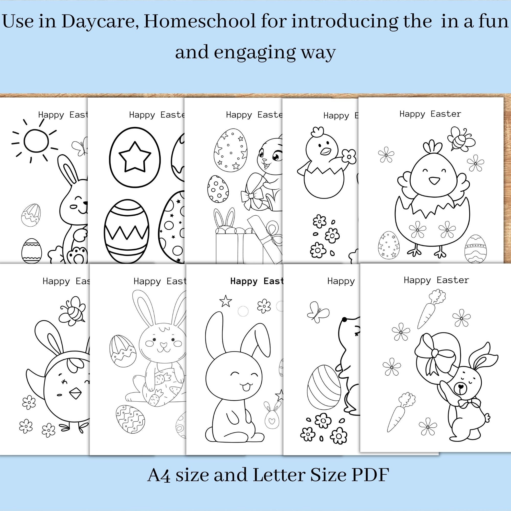 Easter Coloring Pages, Easter Coloring Pages for Kids, Easter Printable ...