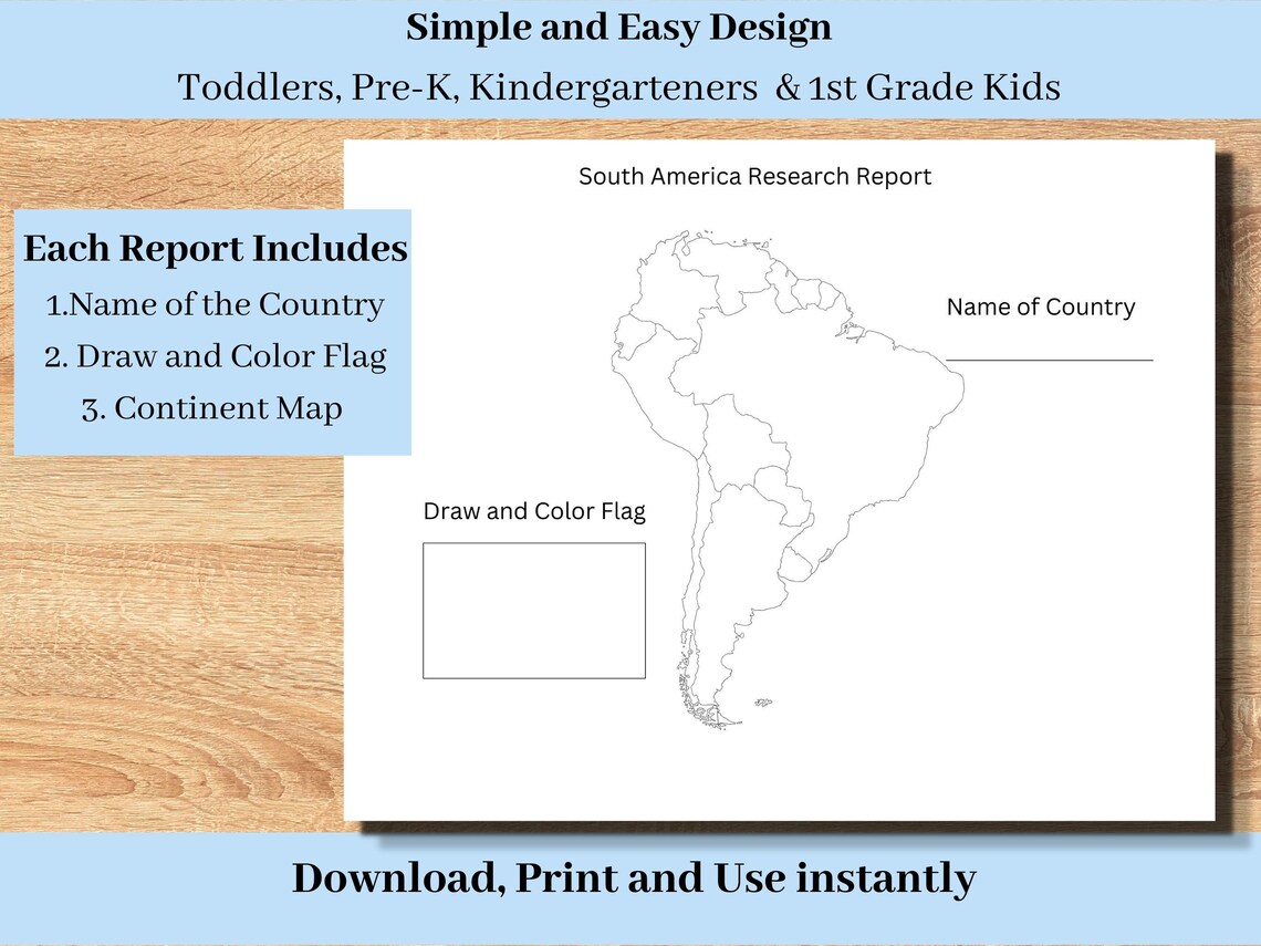 Continents of the World, Geography Lesson, 7 Continents Coloring Page ...