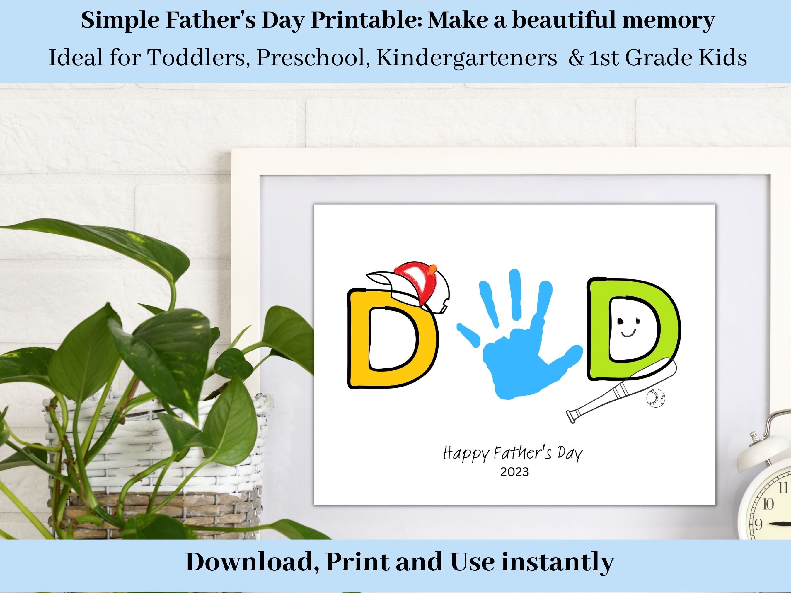 Father's Day Handprints Craft Child Hand Print Card - Etsy
