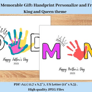 Mother's and Father's Day Handprints Art Bundle, Child's Handprint Card ...