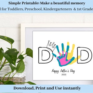Mother's and Father's Day Handprints Art Bundle, Child's Handprint Card ...